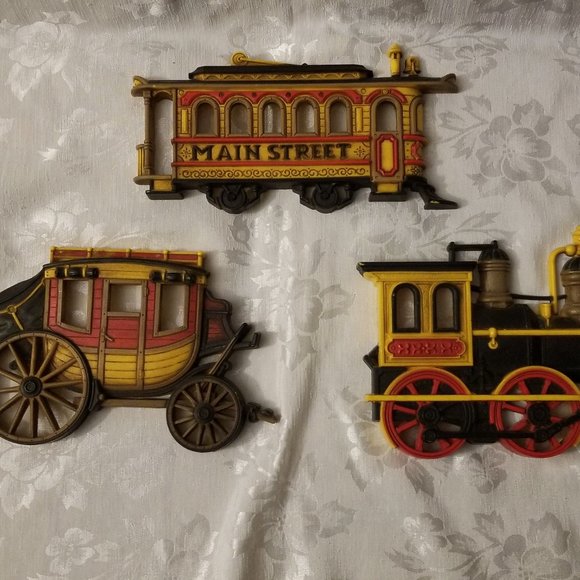 Wall Decor | Home Interior Wall Plaques Train Stagecoach Trolly | Poshmark